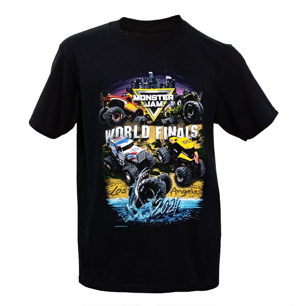 2024 Monster Jam World Finals LA Youth Black T-shirt – Official Monster ...
